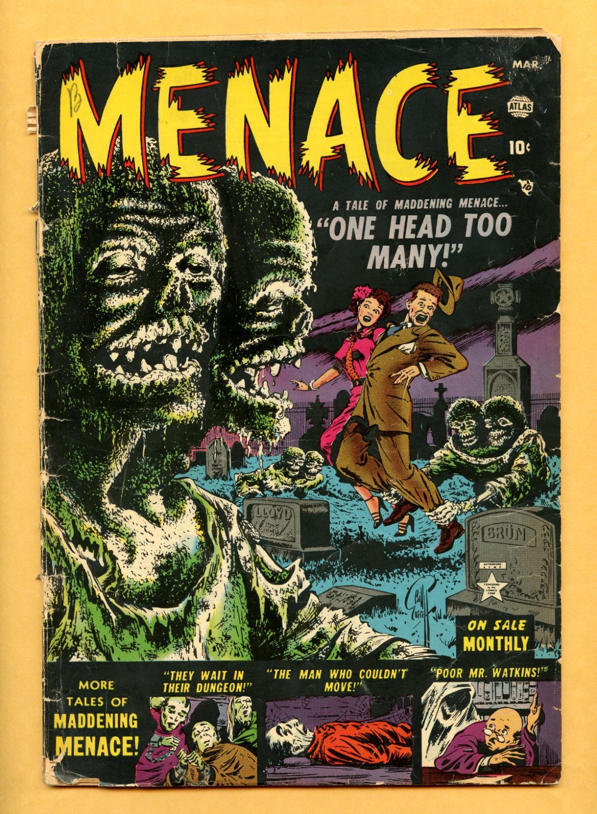 AUCTION: MENACE #1 (1953) Atlas comics, attractive low grade copy ...