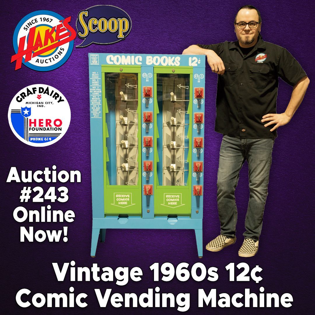 BIDDING ENDS TONIGHT!!! HAKE'S AUCTIONS OFFERS COMIC VEND, INC. 12¢ ...
