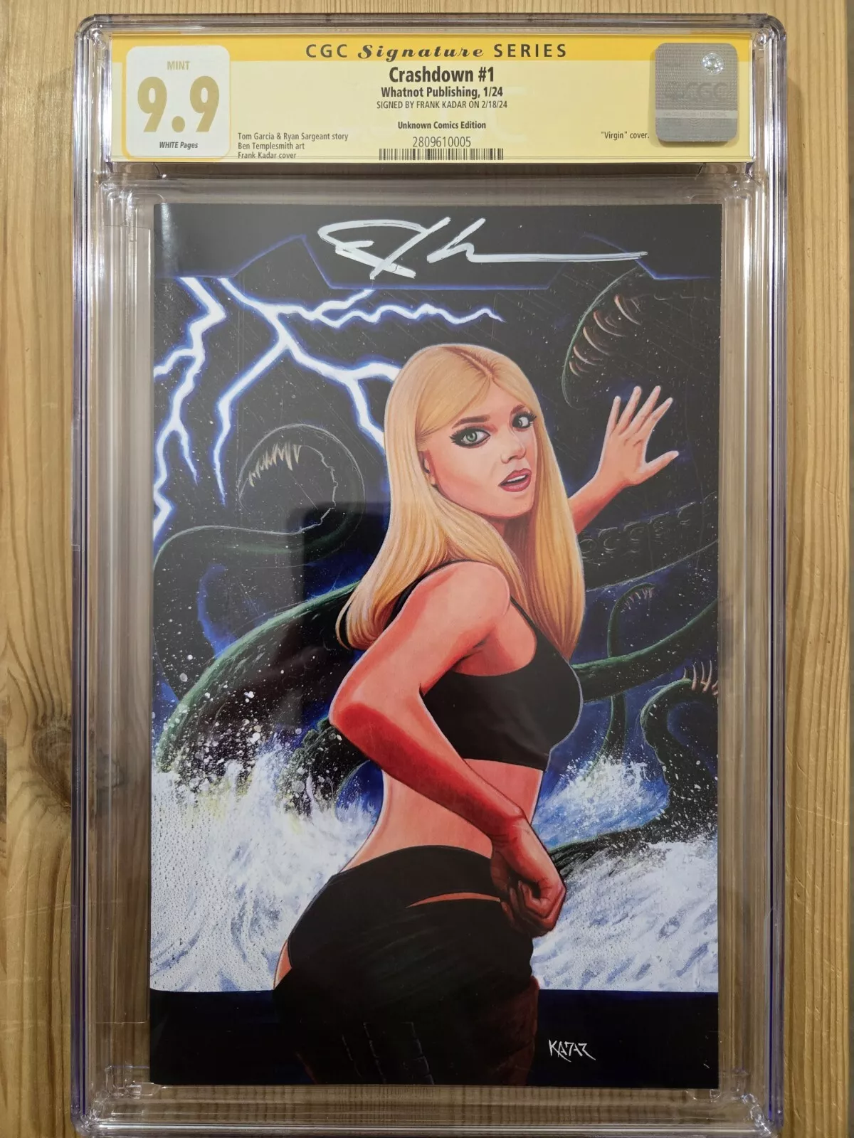 Crashdown #1 CGC SS 9.9 Unknown Comics Variant by Frank Kadar - Sales Advertising (Ebay, Dealers ...