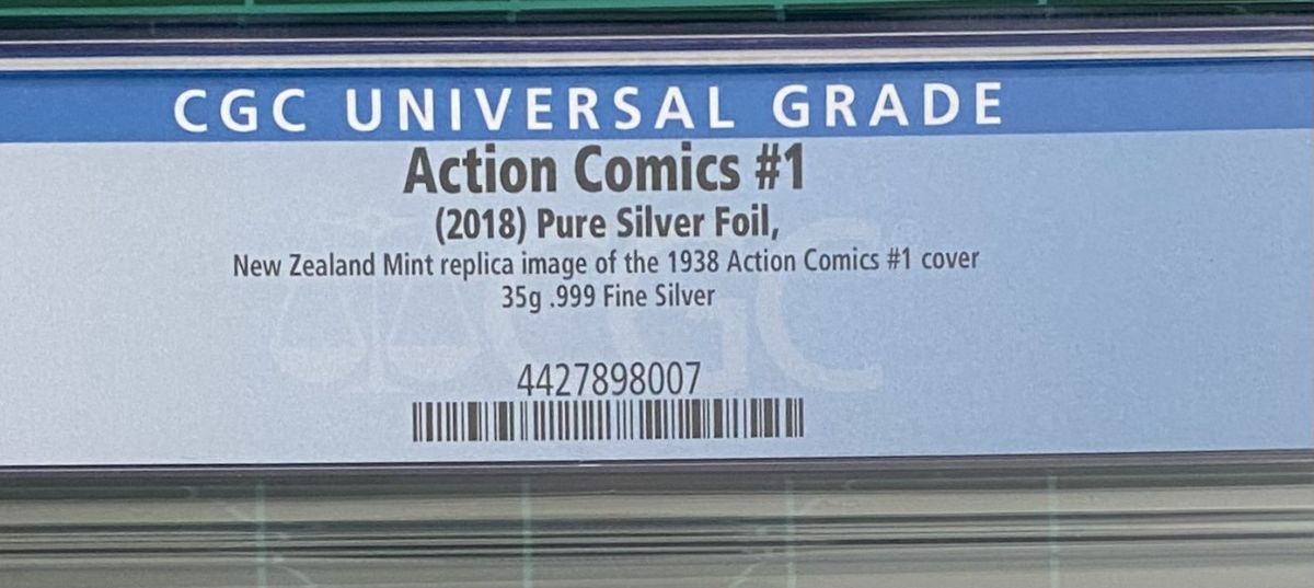 Action Comics 1 2018 Cgc 10 9 9 9 8 New Zealand Mint 35g 999
