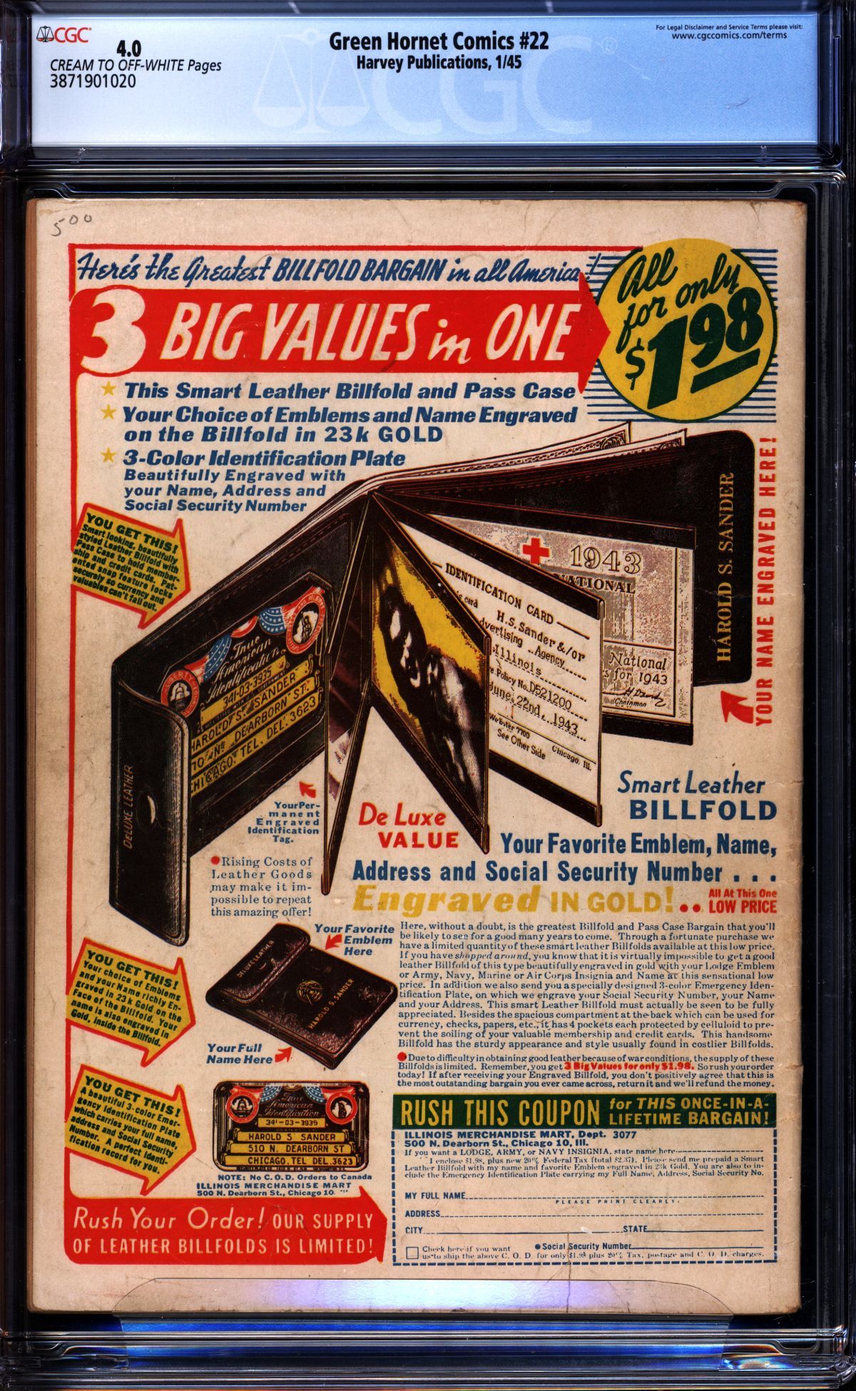 (CLOSED) JBPEZ...I wrecked my shoulder cgc slab sale!! Schomburg, LB ...