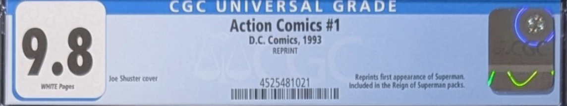 Action Comics 1 Reprint 1993 Newbie Comic Collecting Questions