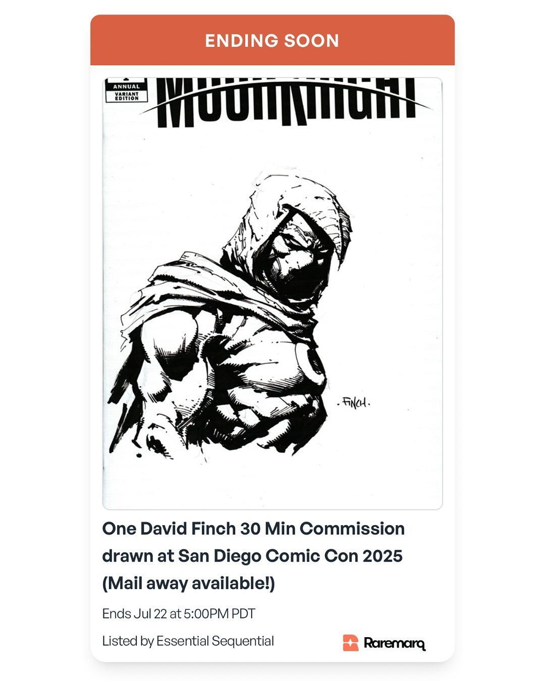 Arthur Adams and David Finch SDCC 2025 Commission Spot Auctions Ending ...