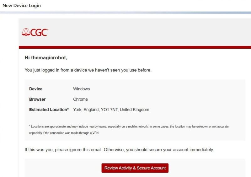 Unable to change password - Comics General - CGC Comic Book Collectors ...