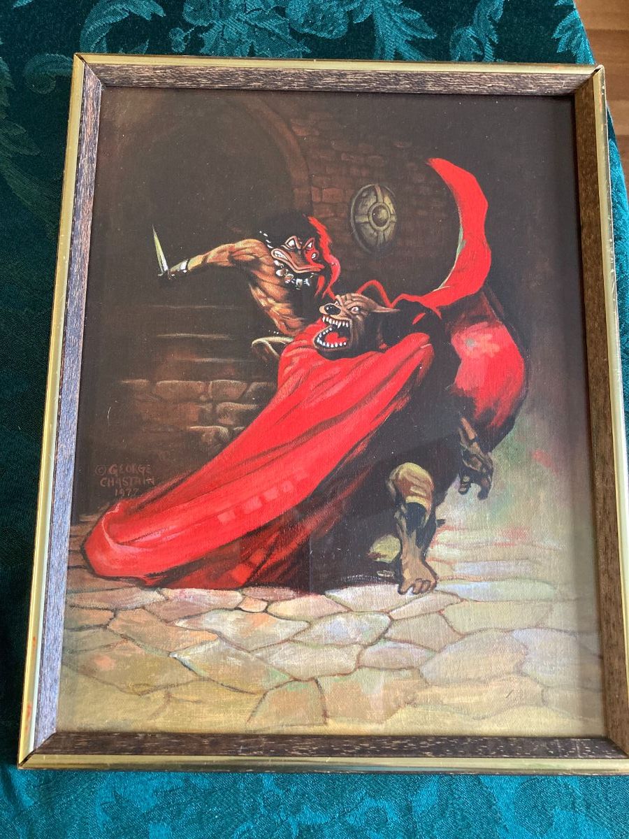 Frazetta Man Ape Painting Parody by George Chastain - Original Comic ...