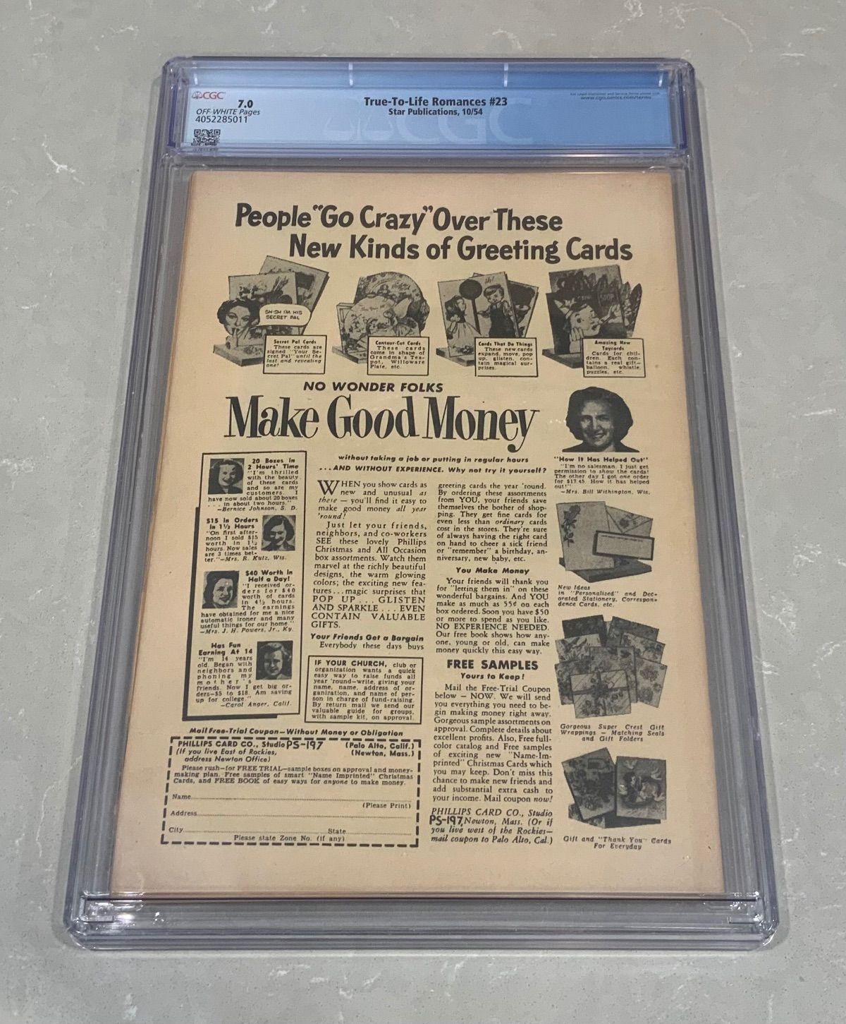 True-To-Life Romances 23 CGC 7.0. Second highest. Great LB Cole cover ...