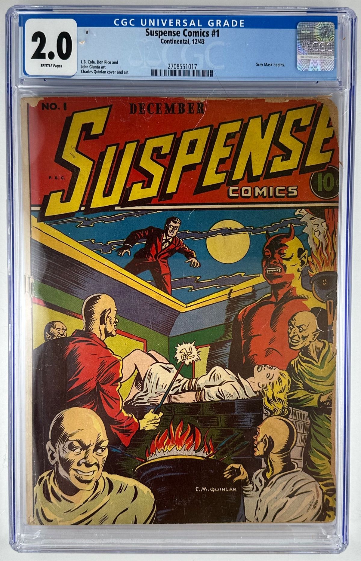 Suspense Comics #1 - Golden / Silver / Bronze Age Only - CGC Comic Book ...