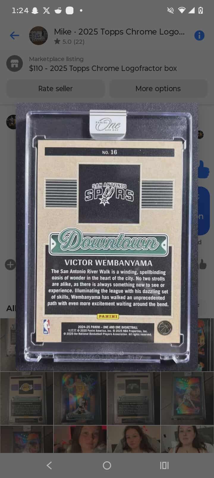 2025 Panini one and one Downtown Victor M. - Newbie Sports Card ...