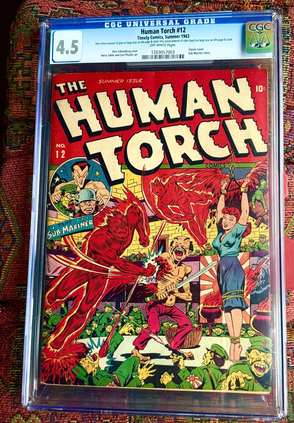 HUMAN TORCH #12 ON FIRE BOOK! SOLD - Golden / Silver / Bronze Age Only ...