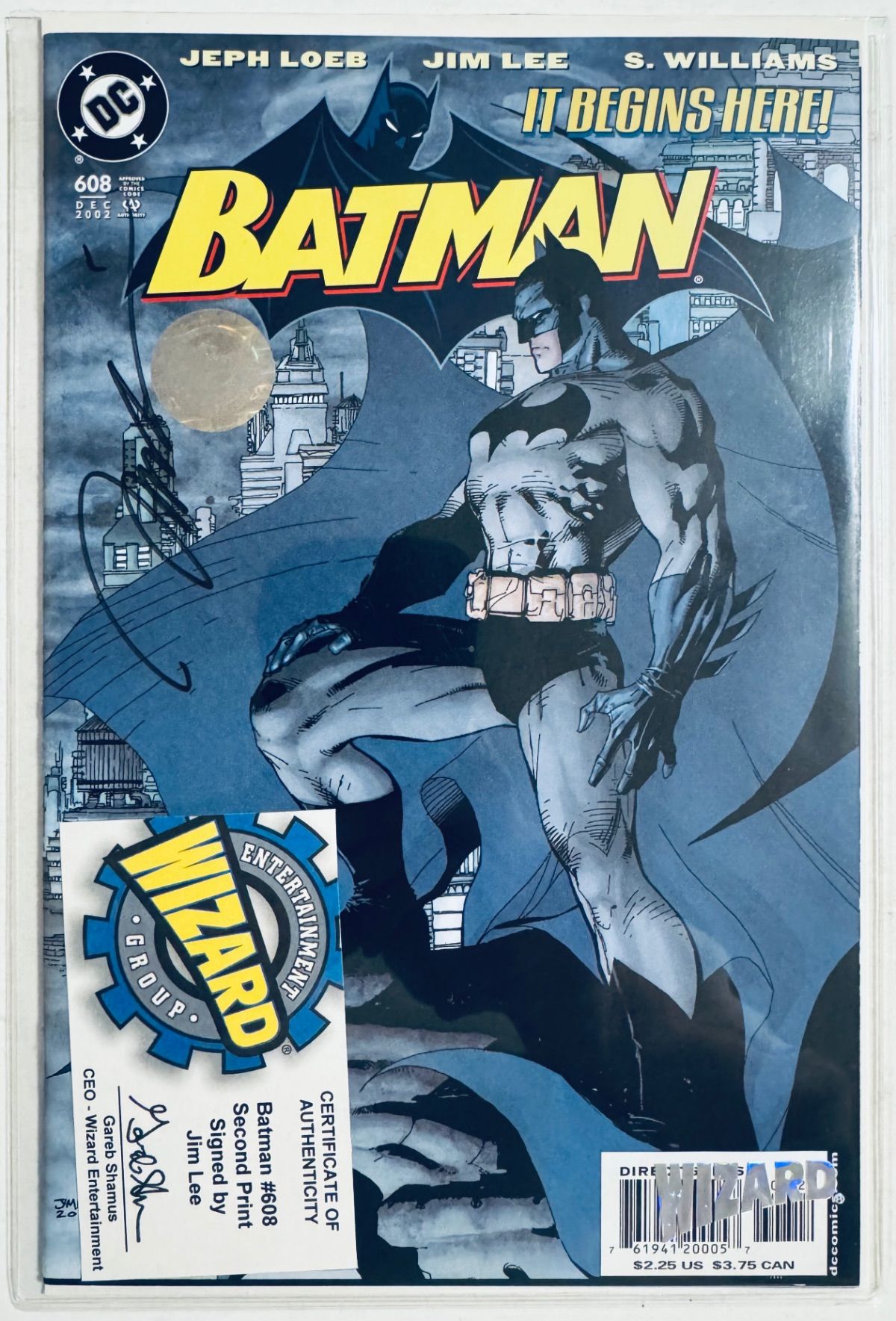 Batman 608 2nd Print Wizard edition signed by Jim Lee - Modern Age ...