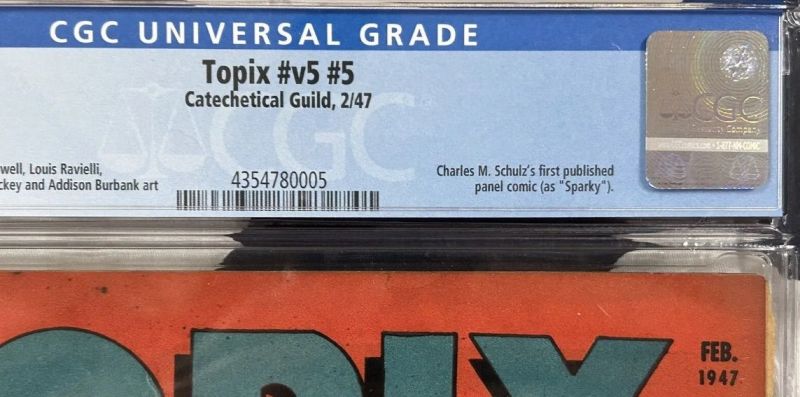 Topix Comics V5 #5 CGC 6.0! First Charles Schulz comic work ! - Golden ...