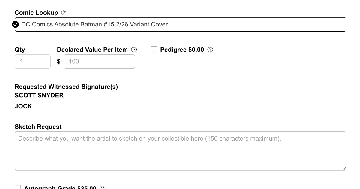 Shipped to CGC without request indicators on the window bag -- how to ...