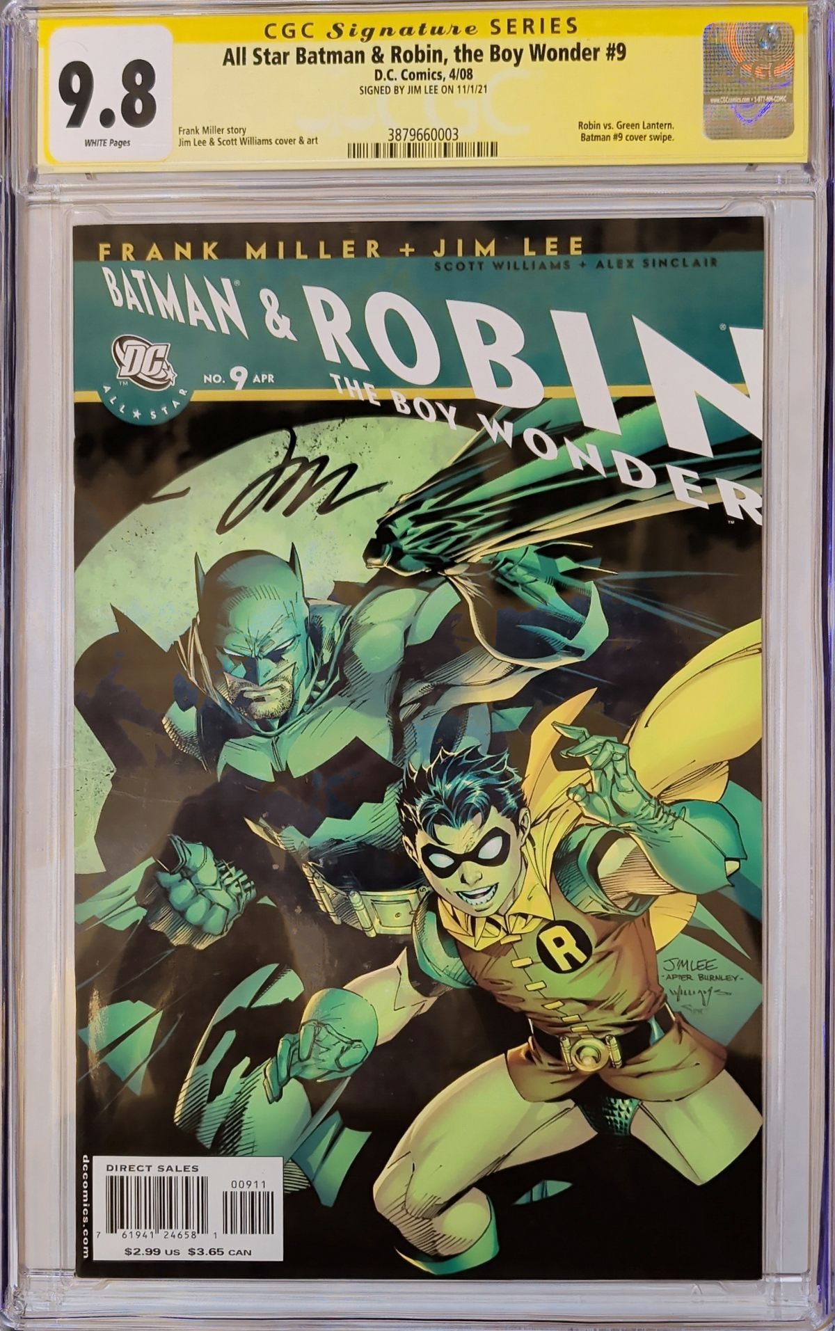 All Star Batman #9 CGC 9.8 SS Jim Lee - Copper / Modern Age Only - CGC ...