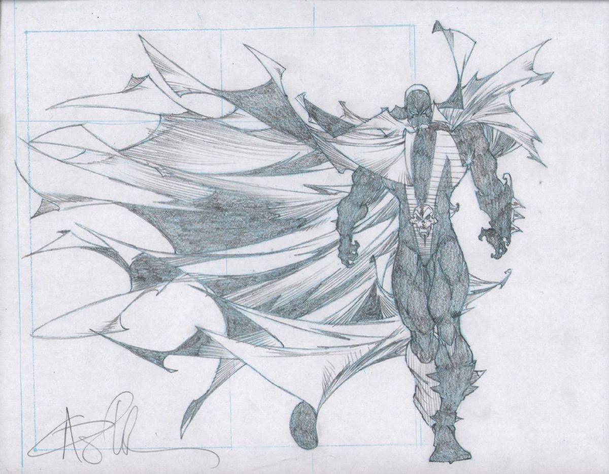 Spawn original art prelim splash for issue #127 - Original Comic Art ...