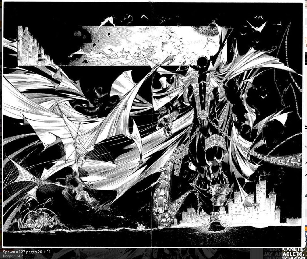 Spawn original art prelim splash for issue #127 - Original Comic Art ...