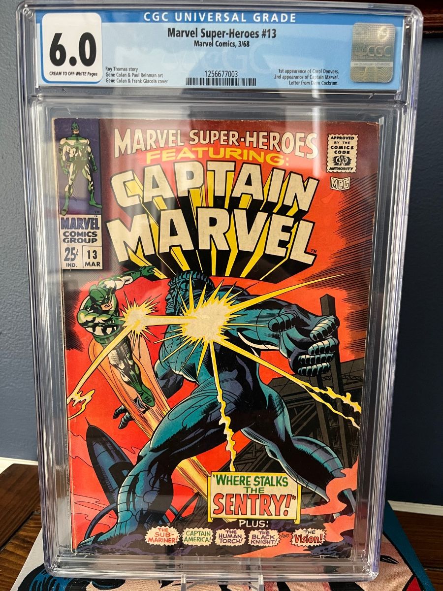 $125 shipped. Marvel Super-Heroes #13 (1968) CGC 6.0 1st Carol Danvers ...