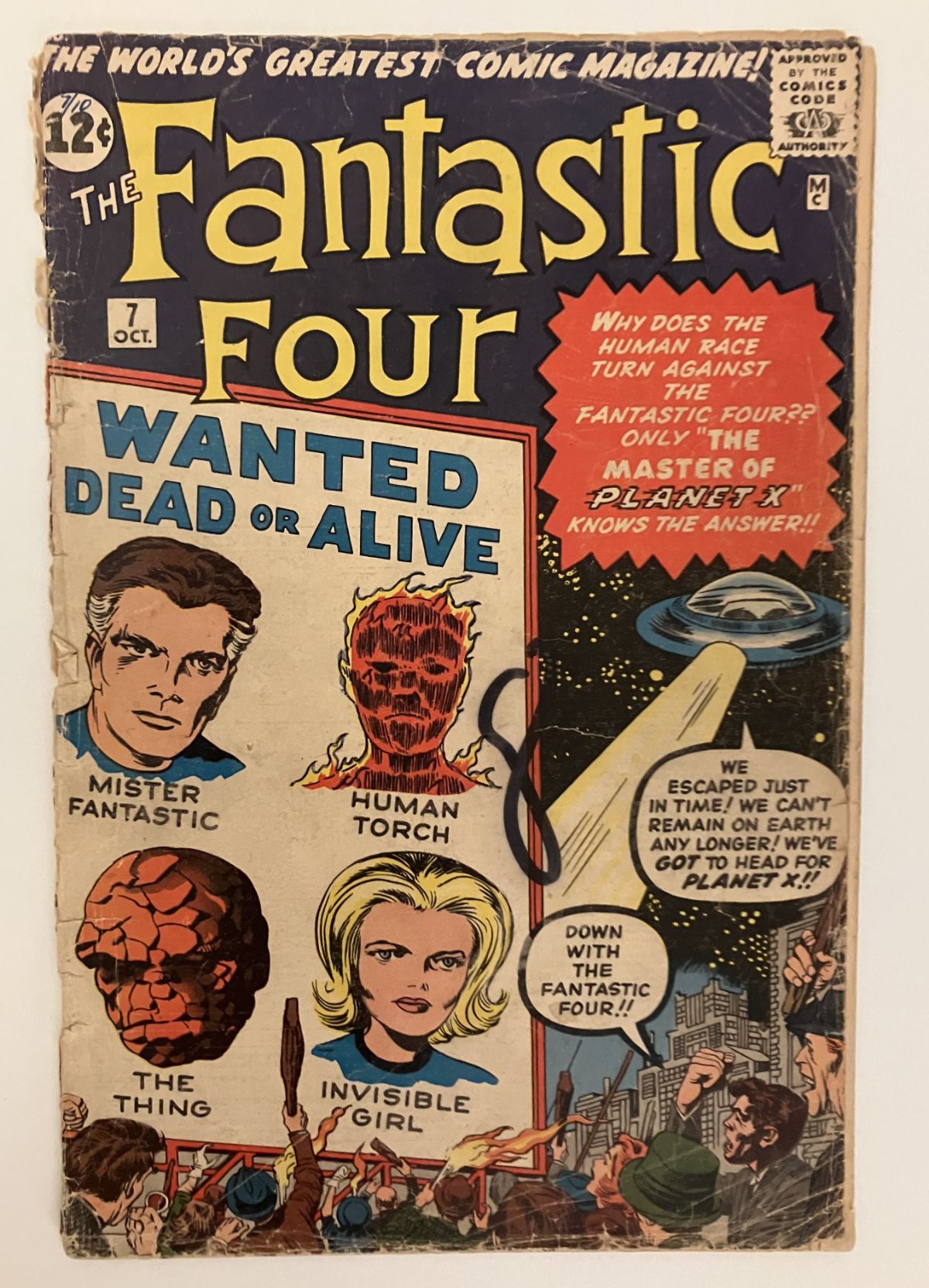 Fantastic Four 7 - Reader with cover glued to spine - shipped to US $89 ...