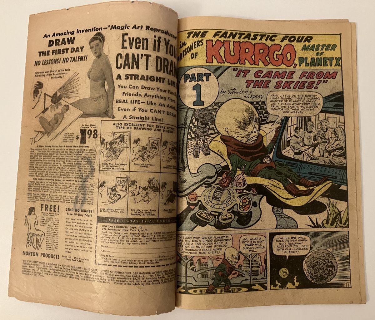 Fantastic Four 7 - Reader with cover glued to spine - shipped to US $89 ...