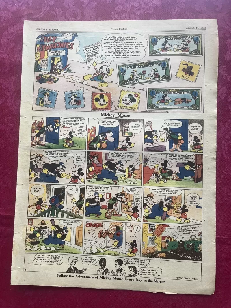 CLOSEDMickey Mouse/ Tarzan- 1st Year Sunday Strips 1932 - Golden ...