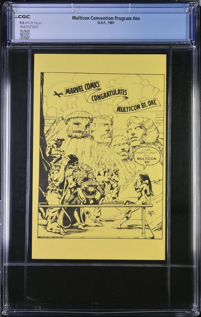 Multicon Convention Program #nn CGC 9.6 For Sale!! OAF 1981 LB Cole ...